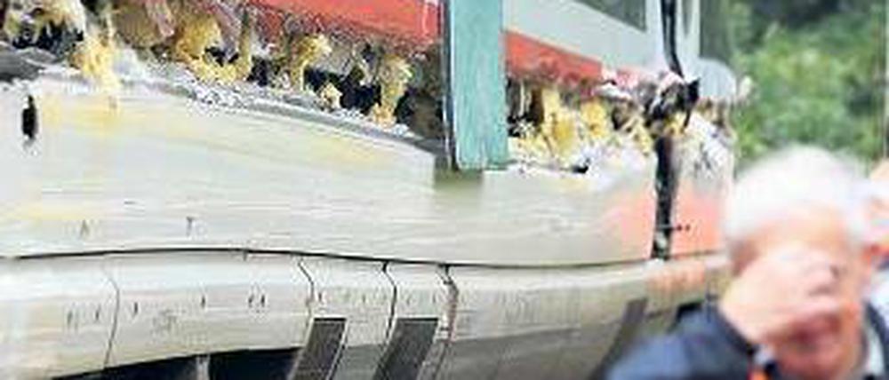 Kollision mit Müllwagen: Mühsame Bergung nach dem ICE-Unfall