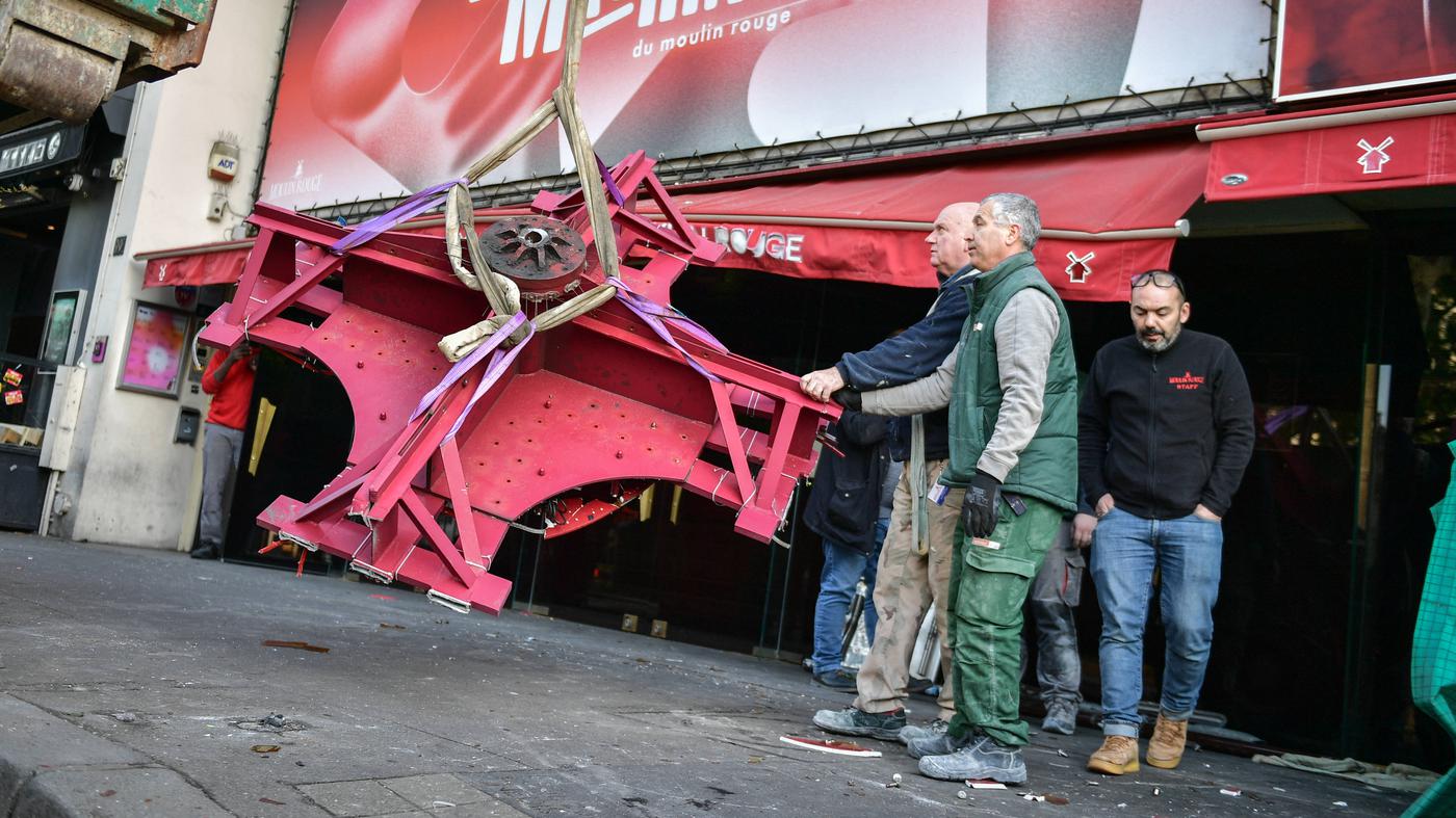 Ursache wohl technisches Problem: Mühlenflügel von Pariser Wahrzeichen ...