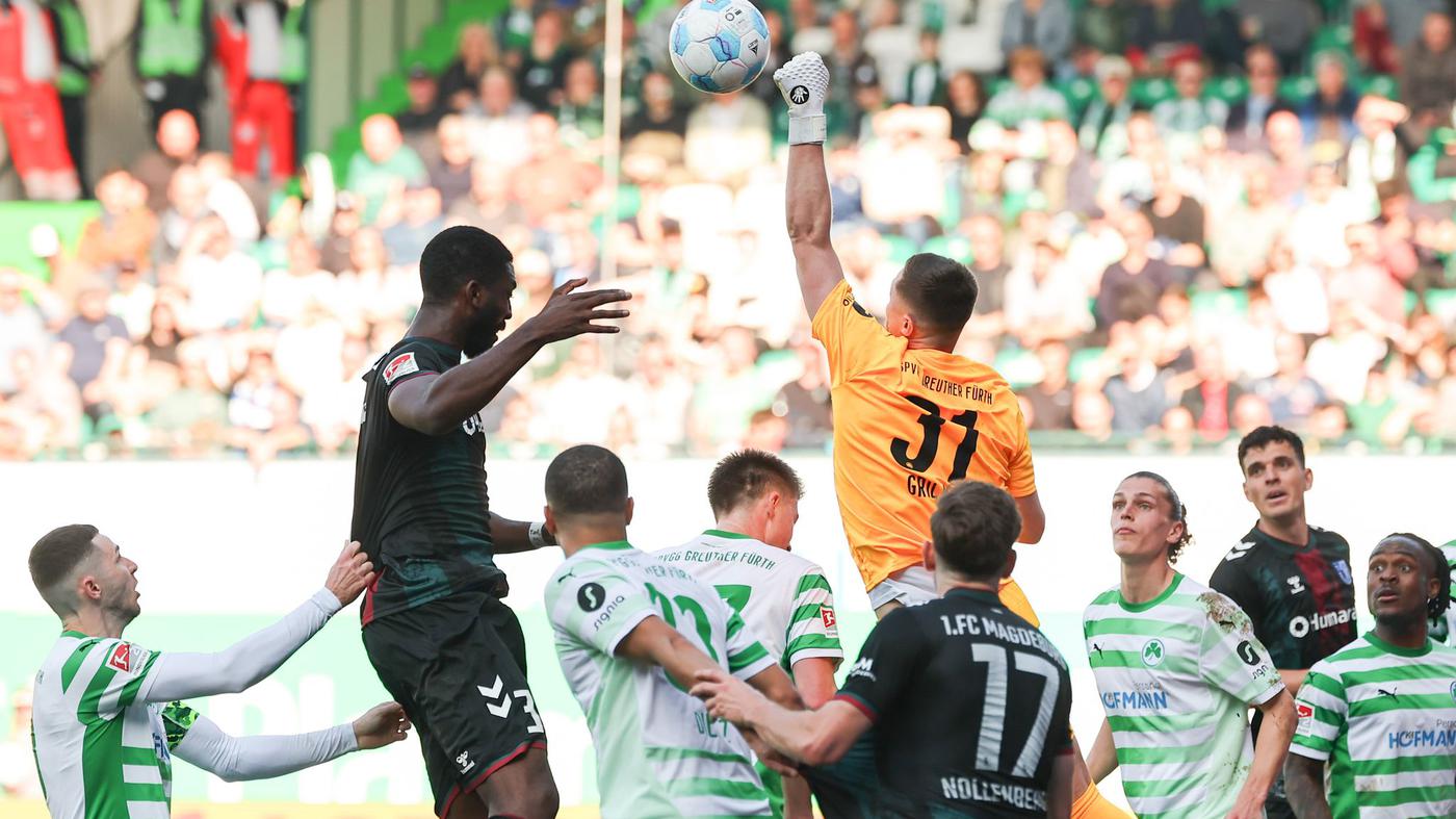 2. Fußball-Bundesliga: Greuther Fürth bremst Magdeburg im Aufstiegsrennen