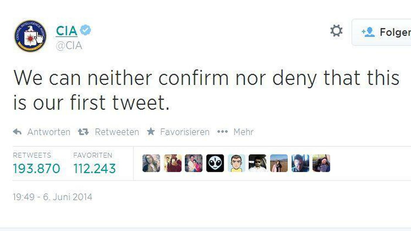 Geheimdienst im Internet: Erster CIA-Tweet wird zum Renner im Netz