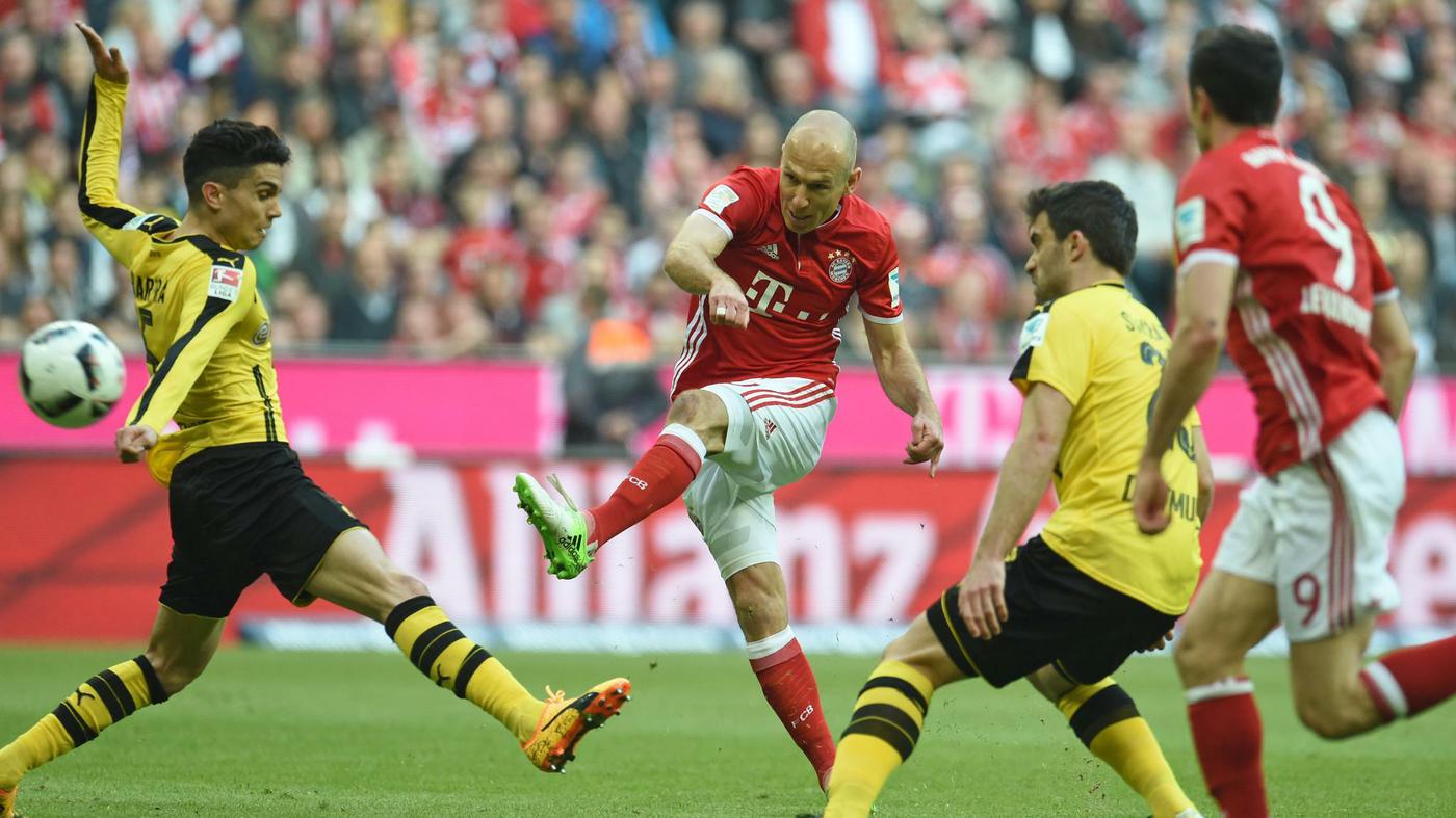4:1 gegen Borussia Dortmund: Ribéry, Robben und Lewandowski schießen ...