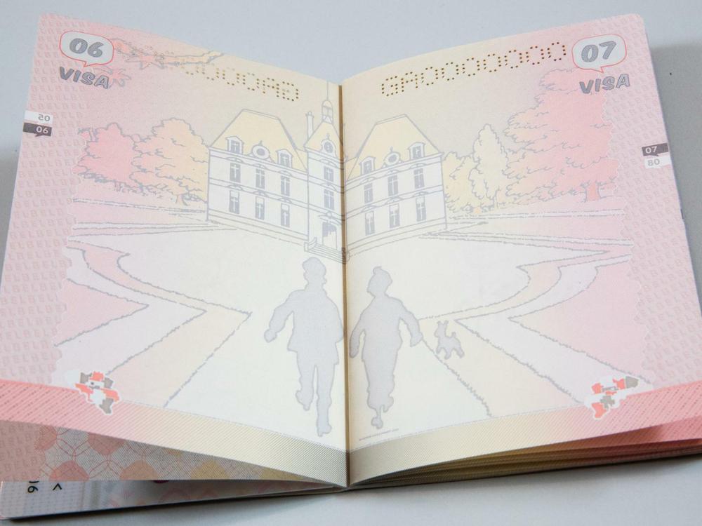 Tim und Struppi, Lucky Luke, Spirou: Belgischer Pass mit Comic-Helden