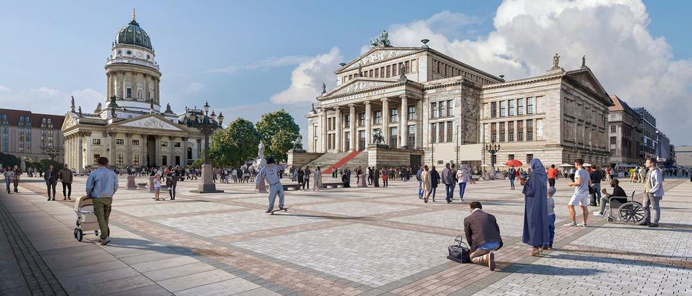 20-Millionen-Euro Großbaustelle : Berliner Gendarmenmarkt wird für zwei ...