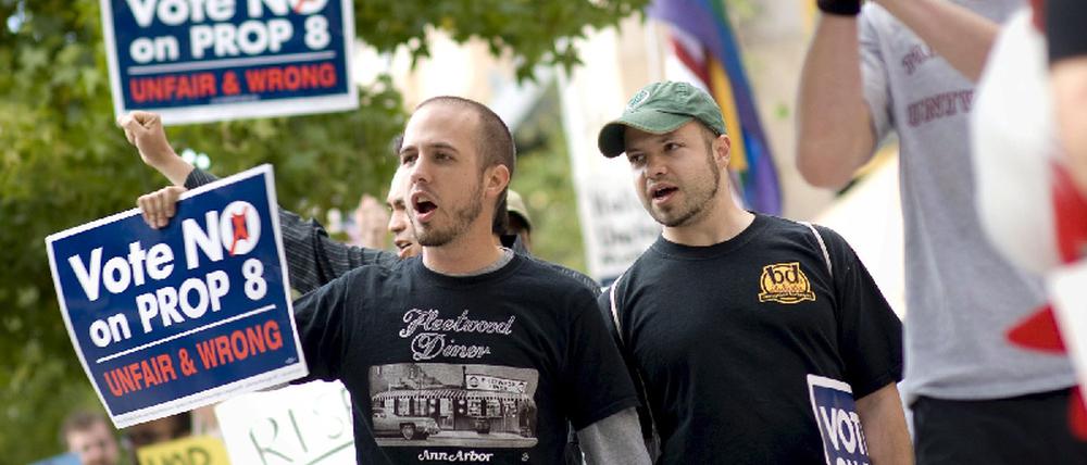 Schwulenehe: Am Pranger