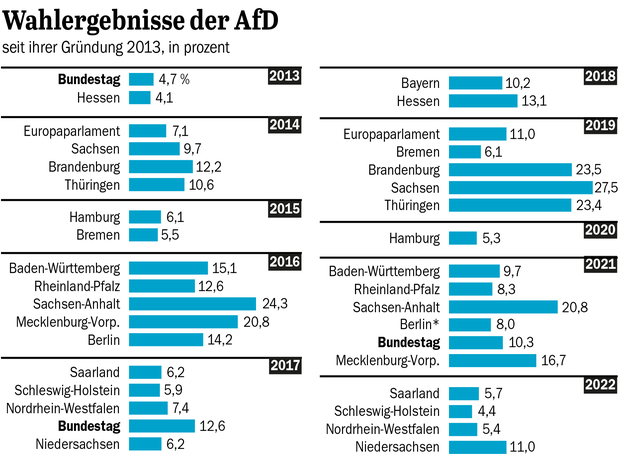 Zehn Jahre Alternative für Deutschland: Kaum sichtbar, aber in Umfragen stark – wohin geht der ...