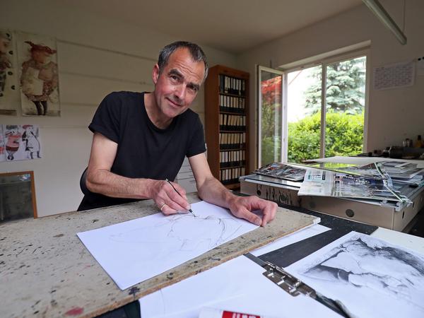 Potsdamer Illustrator Peter Menne: Kunst per Lieferservice