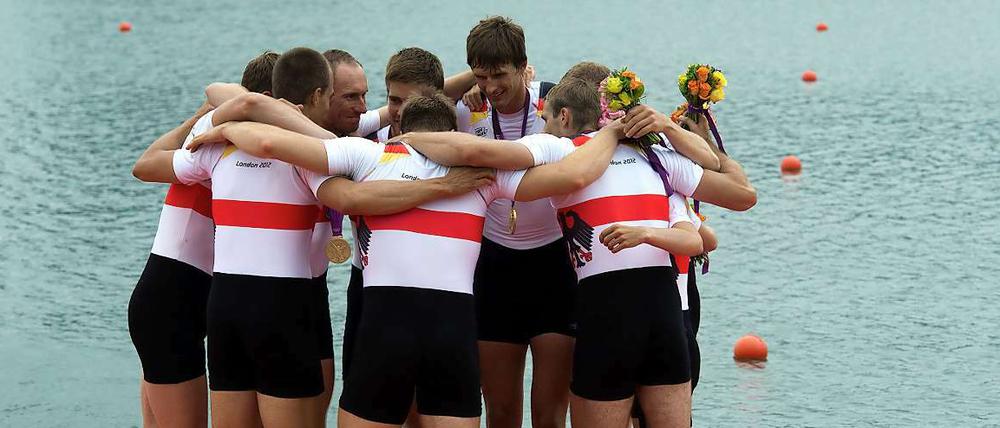 Erfolgreiche Ruderer: Deutschlands Achter holt Olympia-Gold